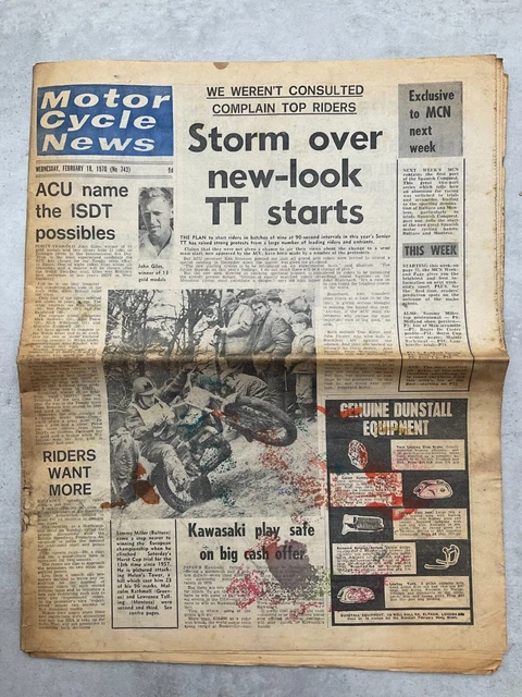 MOTOR CYCLE NEWS - 18 February 1970 - Hurst Cup, Sammy Mille - Vintage ...