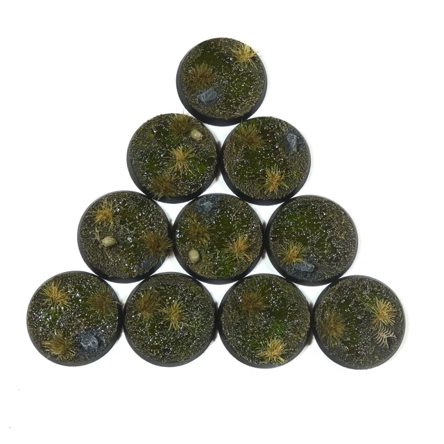 32MM PAINTED SWAMP Bases for Wargaming and RPG Miniatures Warhammer 40K ...