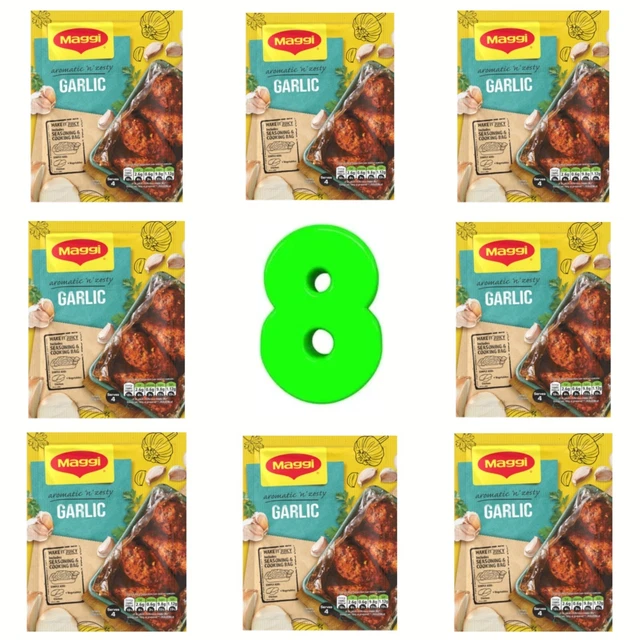 MAGGI SO JUICY Garlic Recipe Mix 30gx 8 Packets £9.49 - PicClick UK