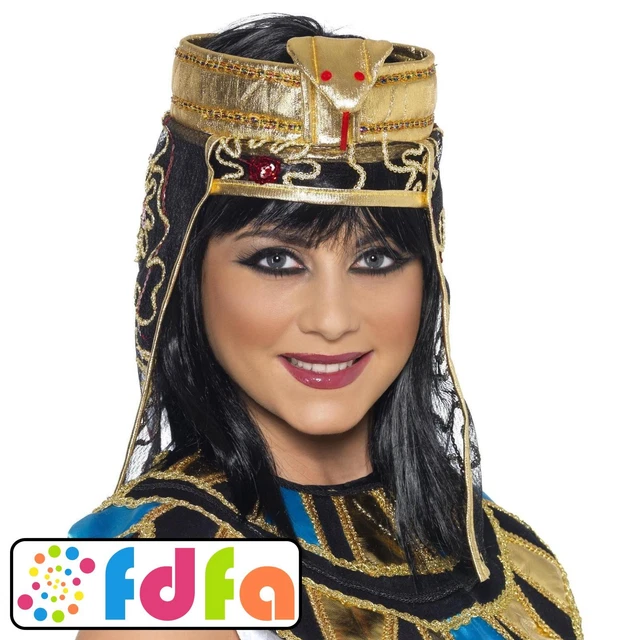SMIFFYS EGYPTIAN HEADPIECE Snake Design Cleopatra Adults Ladies Fancy ...