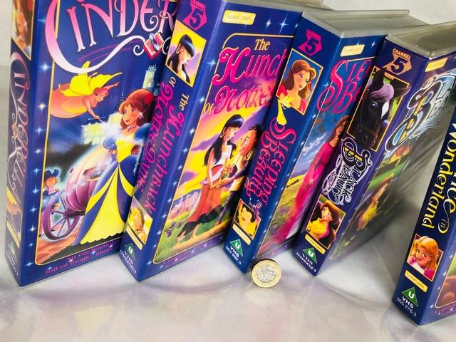 VHS VIDEO TAPE Bundle x5 Goodtimes Cinderella Black Beauty Hunchback ...