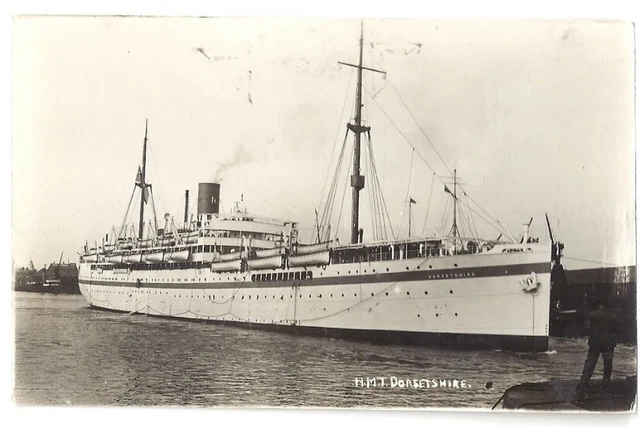 WW2 ROYAL NAVY HMT Dorsetshire Hospital/ Troop Ship Captains Perpetual ...