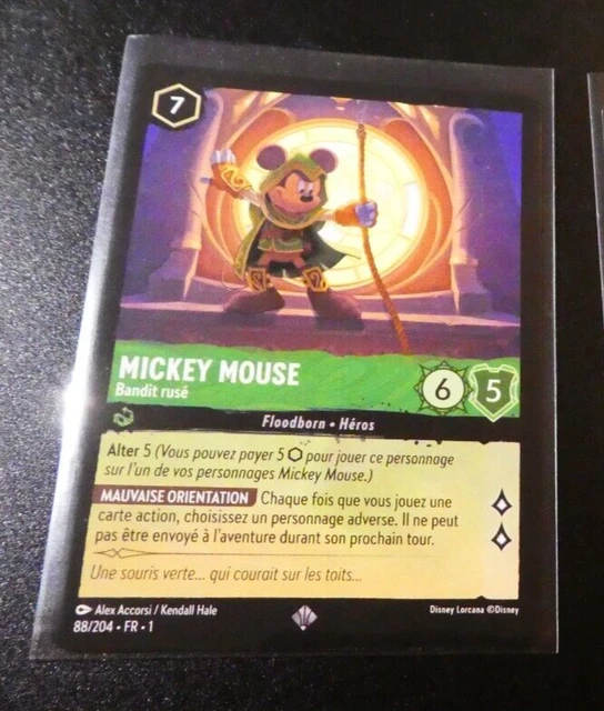 LORCANA CHAPITRE 1 Disney Card Carte Mickey Mouse 88/204 FR Francais ...