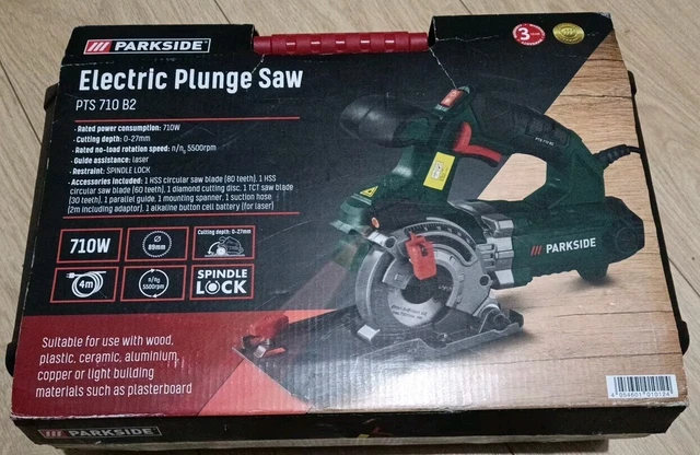 PARKSIDE 710W ELECTRIC Mini Plunge Circular Saw With Laser Guide Ø89mm ...