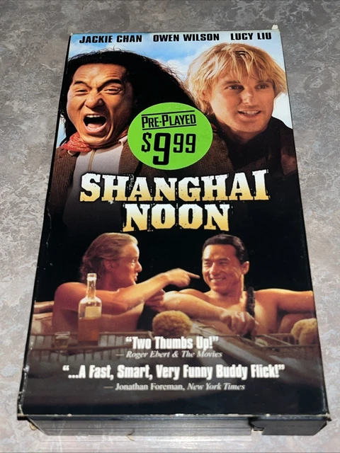 SHANGHAI NOON (VHS, 2000) Jackie Chane Owen Wilson **BLOCKBUSTER RENTAL ...