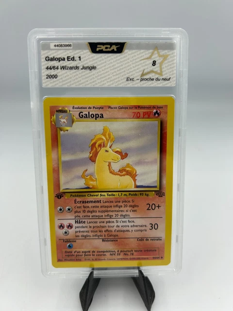 CARTE POKÉMON GALOPA ED 1 44/64 set de base édition 1 jungle PCA 8 RARE ...