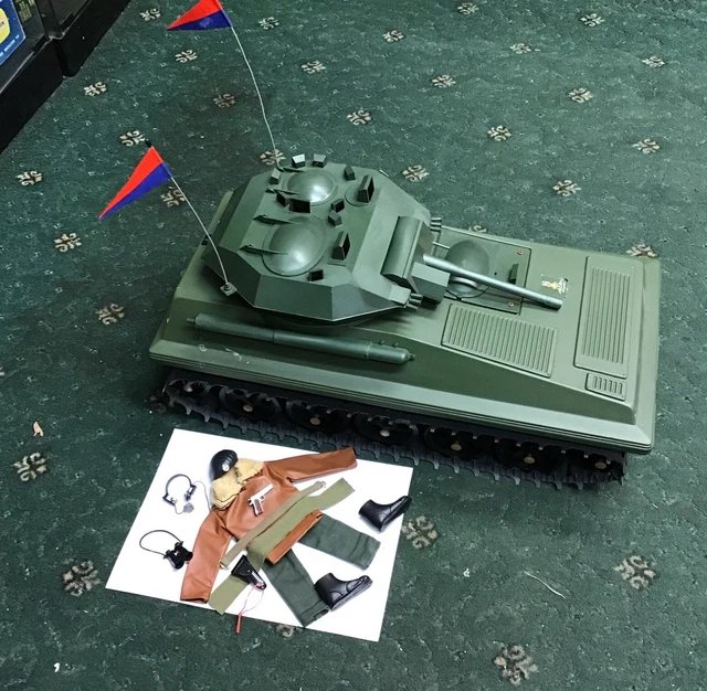 VINTAGE PALITOY ORIGINAL Action Man Scorpion Tank & Uniform GI Joe ...