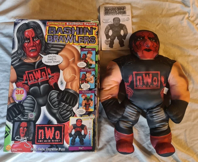WCW NWO STING (Red Face)- Bashin' Brawlers Plush 1998 Toy Biz WWF WWE- WRESTLING $299.99 ...