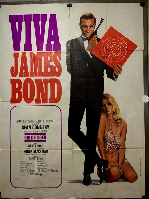 AFFICHE DE CINÉMA 1967 Viva JAMES BOND 007 GOLDFINGER Sean CONNERY 120X160 . EUR 75,00 - PicClick FR