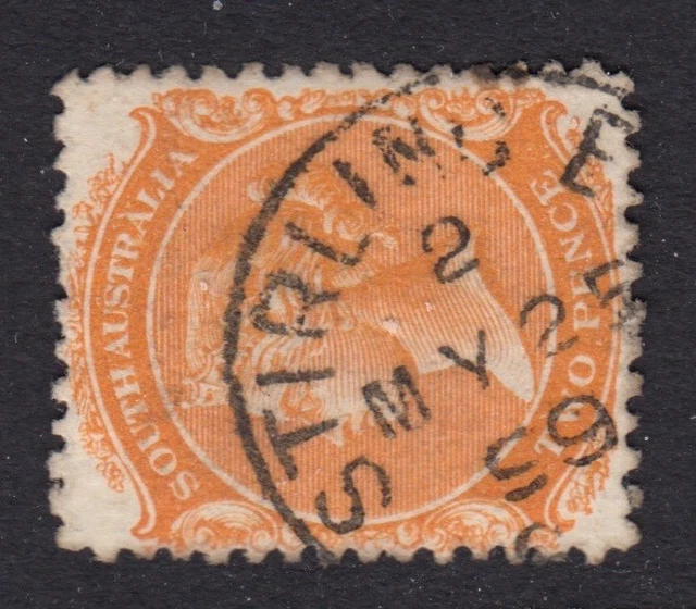 SOUTH AUSTRALIA 'STIRLING East' F1 pmk on 2d. orange DLR. Index '2'. $5 ...