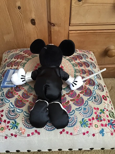 RARE VINTAGE DISNEYLAND Paris Conductor Mickey Mouse Beanie Soft Plush ...
