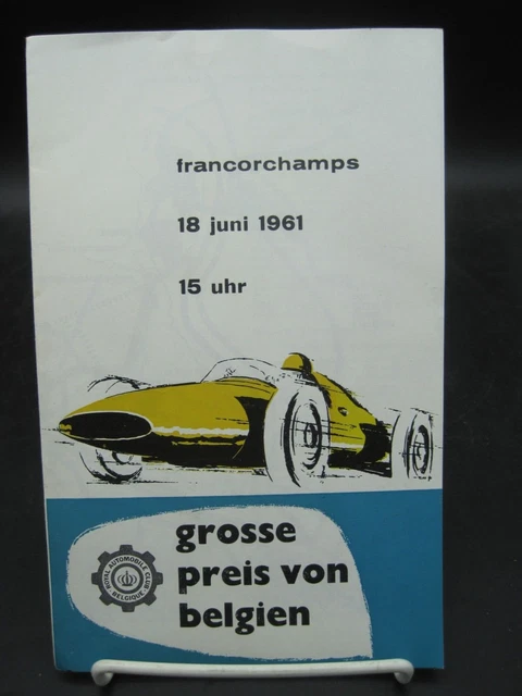 FLYER PROGRAMM Großer Preis von Belgien Formel 1 Francorchamps 1961 ...