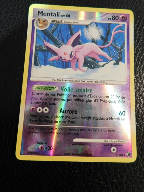 CARTE POKÉMON MENTALI 18/100 Rare Reverse D&P Aube Majestueuse FR EUR 6 ...