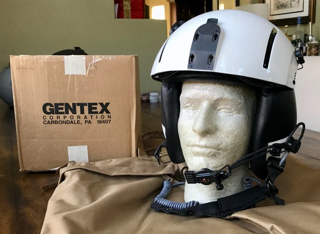NOS GENTEX HGU 84 PILOT FLIGHT HELMET HGU with Dual Lens SPH ANVIS ...