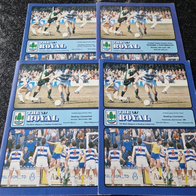 JOB LOT - 4 x Reading FC home programmes 1980/81 £2.22 - PicClick UK