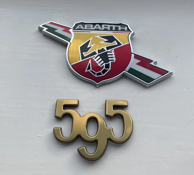 GENUINE OEM FIAT 500 Abarth 595 Rear Quarter Badges For Turismo ...