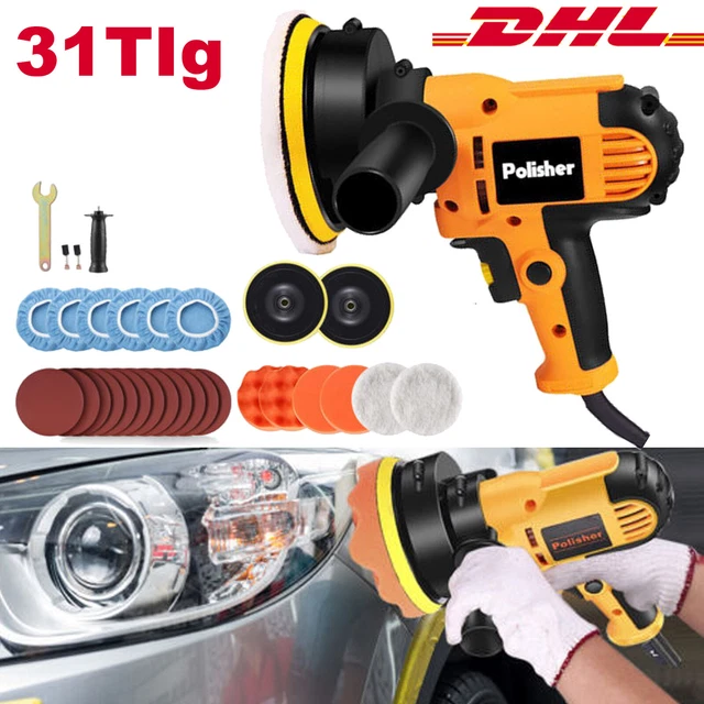 EXZENTER POLIERMASCHINE SET mit 700W Akkus Auto Polierer Poliergerät ...