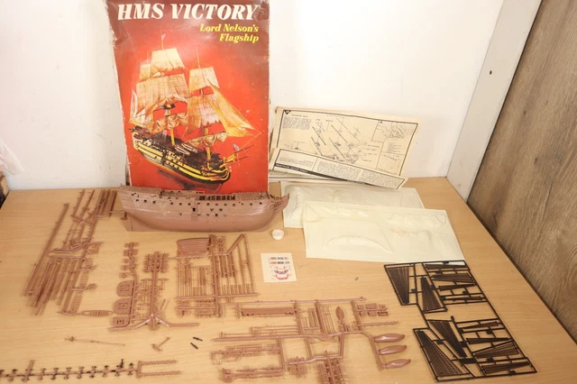 HMS VICTORY MODEL Kit Revell Lord Nelsons Flagship H-363 Vintage Boxed ...