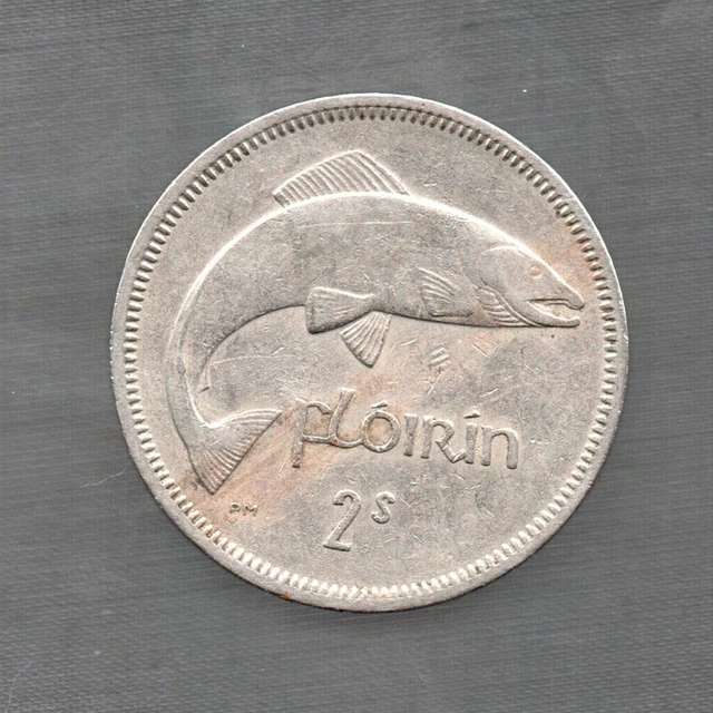 1966 EIRE IRELAND 2 Scilling Shilling Floirin Florin Coin Vintage £2.37 ...