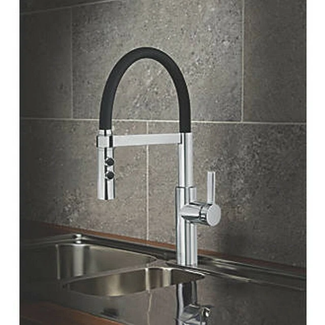 WATERSMITH HERITAGE ALMERIA Pull-Out Spray Mono Mixer Kitchen Tap ...