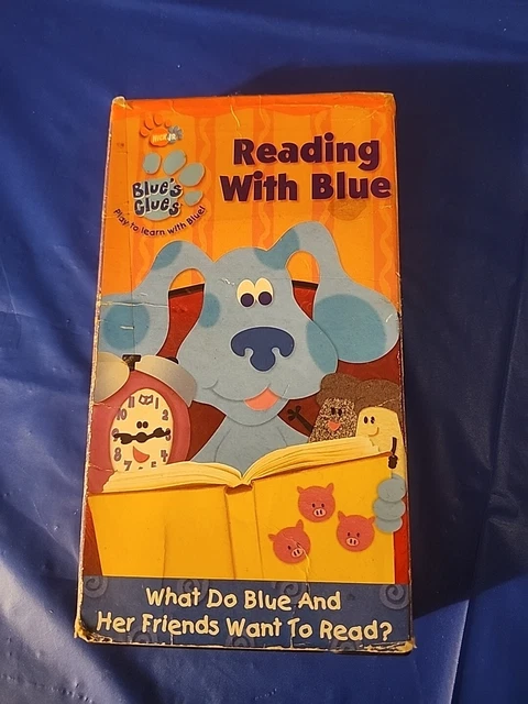 BLUES CLUES READING with Blue VHS 2002 Vocabulary Building Literacy ...