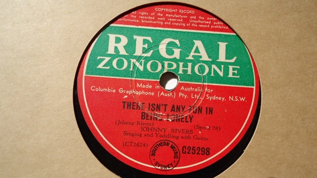 AUSSIE JOHNNY RIVERS Country 78 Record Grade E "King of the Brumbies ...