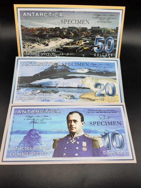FANTASY SPECIMEN BANKNOTE set ~ Antartica $35.00 - PicClick