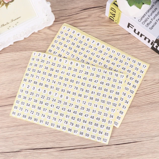3060 PCS/1 CIRCLE Number Stickers Label Self Adhesive Organizing $21.11 ...
