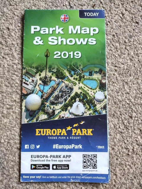 EUROPA PARK 2019 Park Map & Shows Leaflet £1.25 - PicClick UK