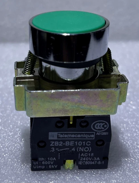 2 X GREEN Push Button Switch 600V 10A XB2-BA31 ZB2-BE101C New £17.99 - PicClick UK