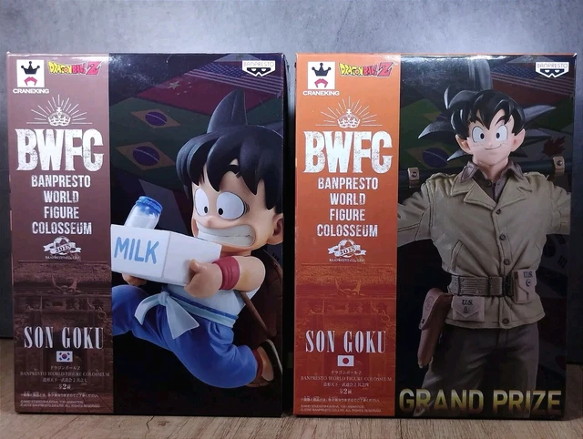 BWFC DRAGON BALL Kid Goku Milk & Goku US Army Colosseum Banpresto New ...