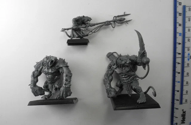 2 OGRES RAT + SKAVEN PACKMASTER Plastic Island of Blood Army Ogors ...