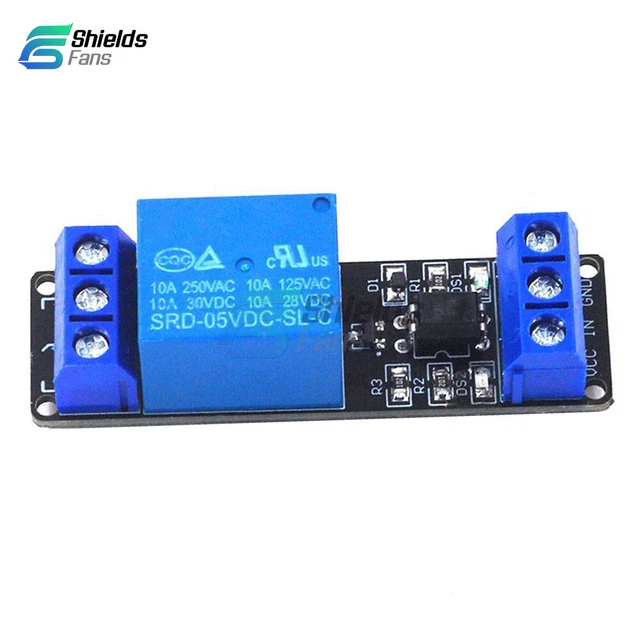 1 CHANNEL ELECTROMAGNETIC Relay Module Optocoupler Isolated Low Level ...
