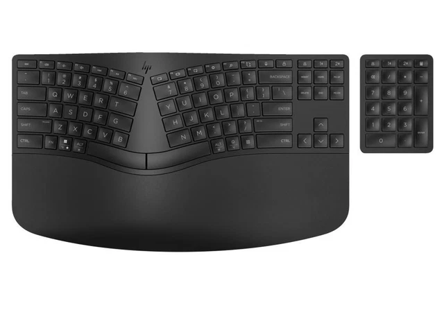 197192177747 ERGONOMIC WIRELESS + numeric keyboard 965 7E756AA black HP ...