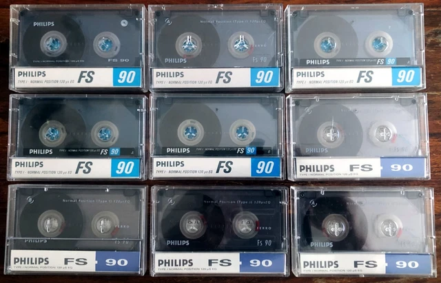 NINE C90 AUDIO cassette Tapes (PHILIPS FS C90) Please See Description £ ...