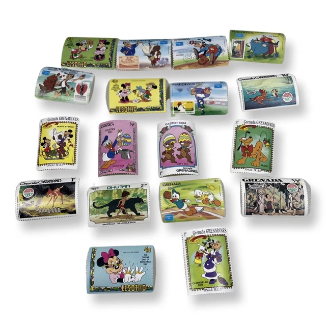 WALT DISNEY LOT of 18 Stamps as Seen in Picture Includes Mickey Mouse ...