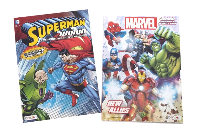 SUPERMAN & THE Avengers Marvel Comics Kids Coloring Book & Activity ...