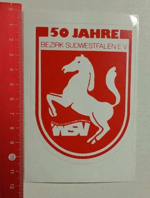 AUFKLEBER/STICKER: 50 JAHRE - WSV Westdeutscher Schwimm Verband ...
