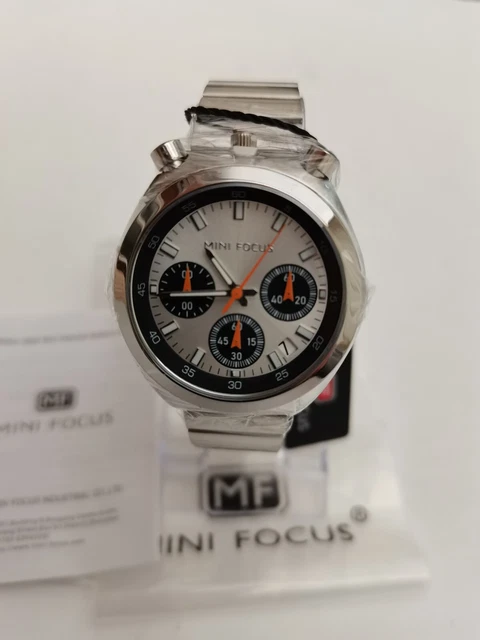 NEW MINI FOCUS MF0491L TSUNO BULLHEAD HOMAGE WATCH SPLIT CHRONOGRAPH ...
