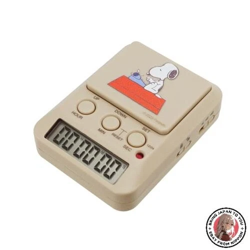 NOUVEAU DRETEC PEANUTS Snoopy Learning Timer Silent Day Count Exam ...