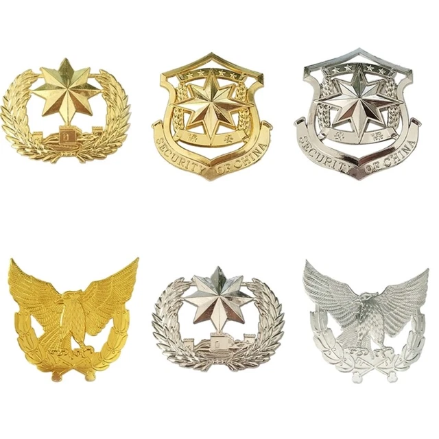 SECURITY GUARD HAT Badge for Adult Cosplay Uniform Aviation Caps Star ...