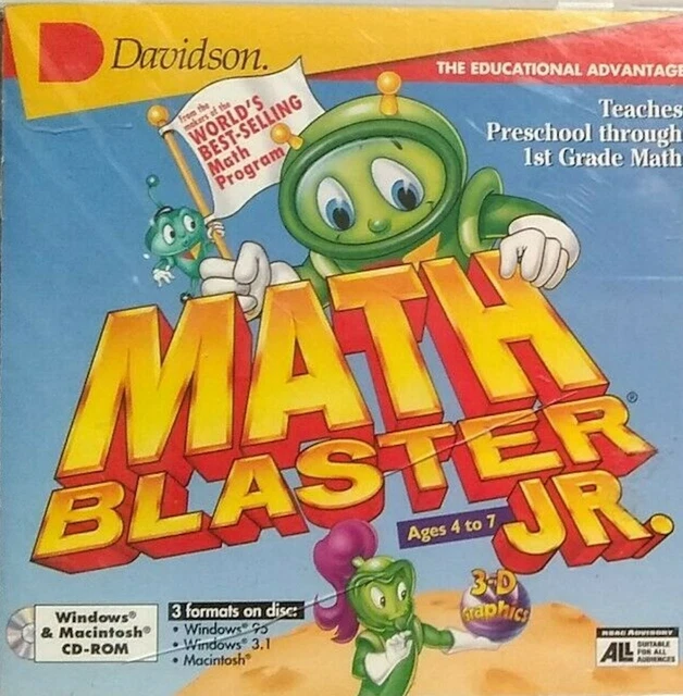 MATH BLASTER JR 4-6 +1Clk Windows 11 10 8 7 Vista XP Install $19.95 ...