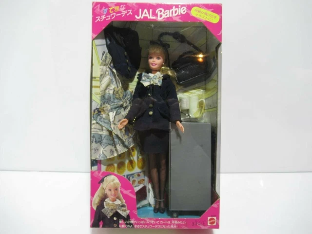 MATTEL JAPAN AIRLINES JAL Uniform Barbie doll nice flight agente Figure ...