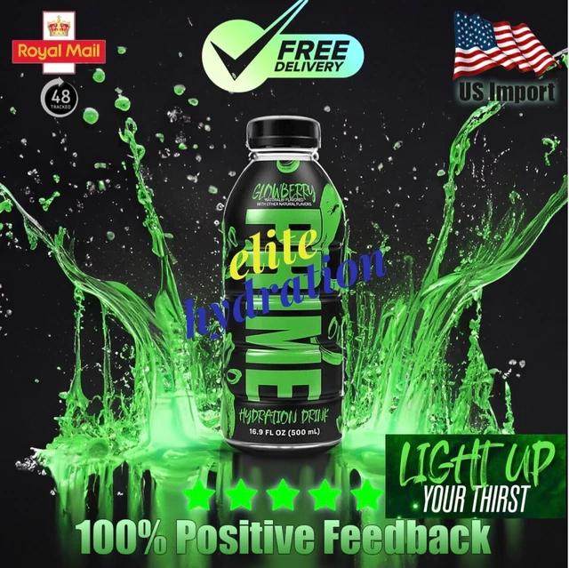 PRIME HYDRATION GLOWBERRY KSI & Logan Paul Rare USA Import In Hand ...
