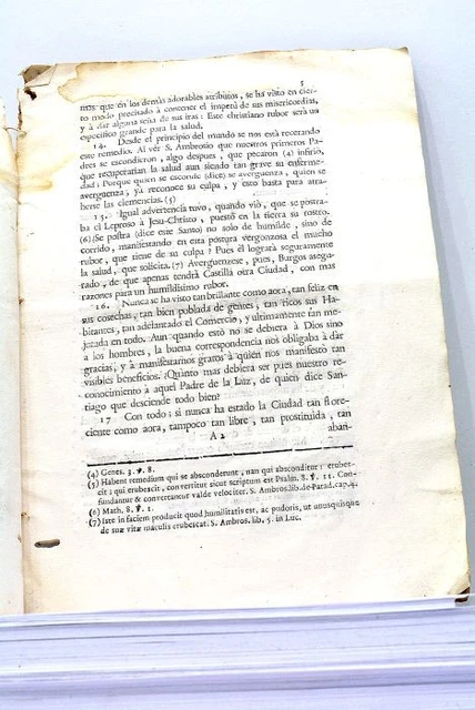 LIVRE ANCIEN SERMON Archevêque De Burgos Inondation 1775 EUR 90,00 ...