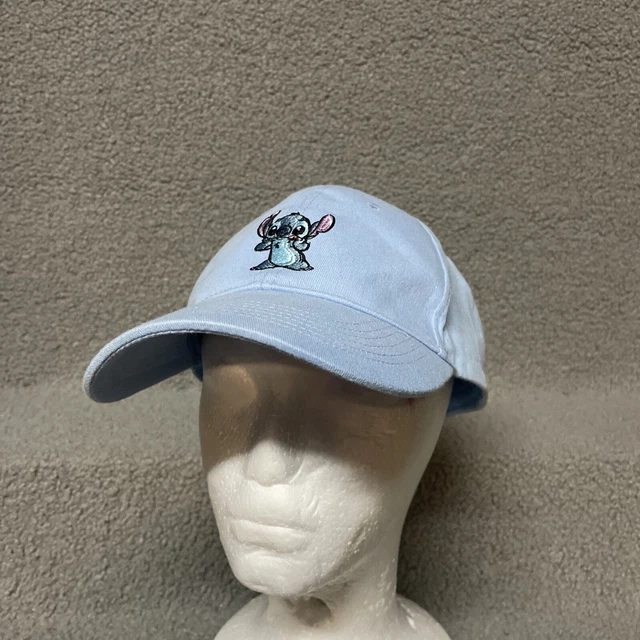 DISNEY LILO & Stitch STITCH Cute & Fluffy Blue Embroidered Adjustable ...