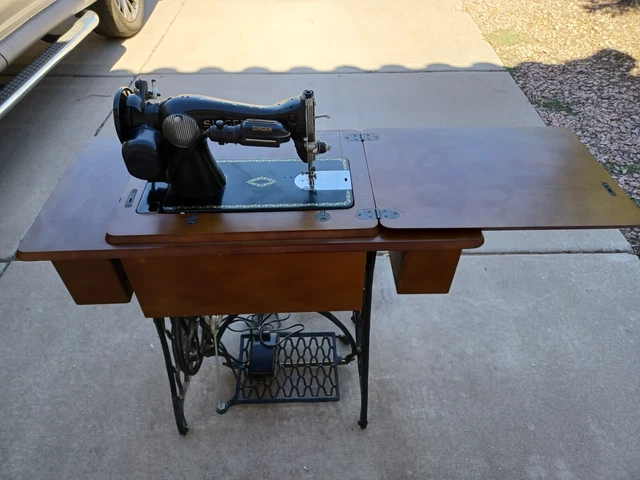ELECTRIC SINGER SEWING machine vintage in cabinet $349.00 - PicClick