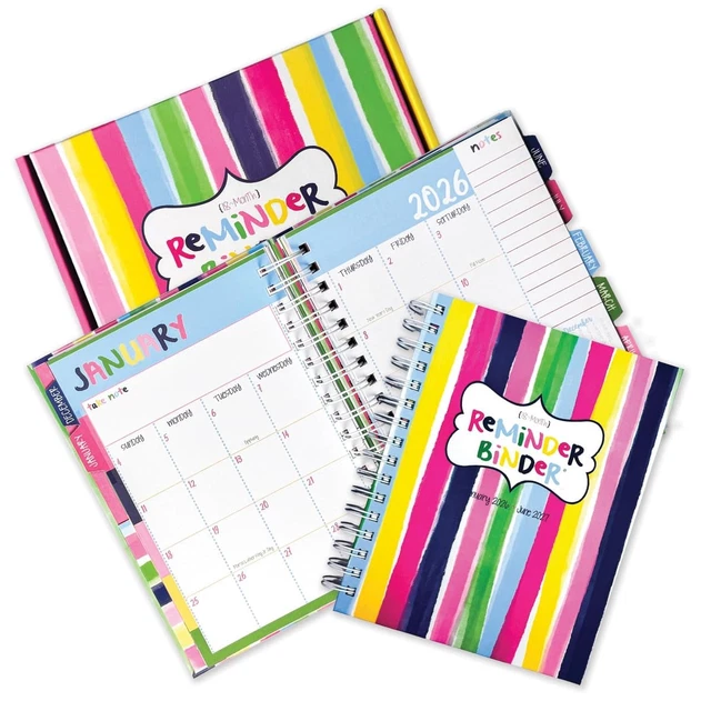 REMINDER BINDER 2026-2027 Planner – 18-Month Weekly Monthly Calendar ...