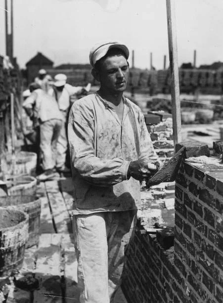 DANISH BRICKLAYER AT work 1950s OLD PHOTO $9.00 - PicClick AU