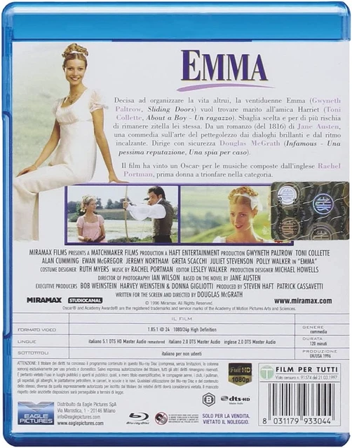 EMMA (BLU-RAY) GWYNETH Paltrow Toni Collette Alan Cumming (US IMPORT) £ ...